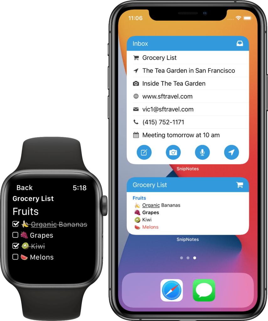 SnipNotes – Your clever notebook for iPhone, iPad, Mac and Apple Watch.